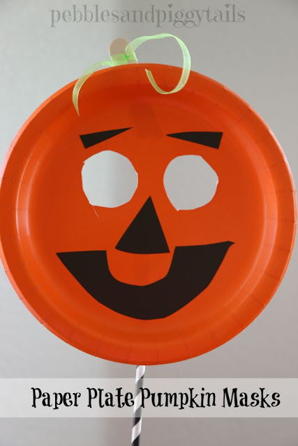 Easy Paper Plate Pumpkin Mask Craft | Making Life Blissful