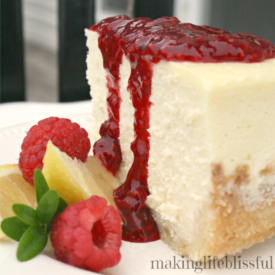 Raspberry Lemon Cheesecake Recipe Tutorial | Making Life Blissful