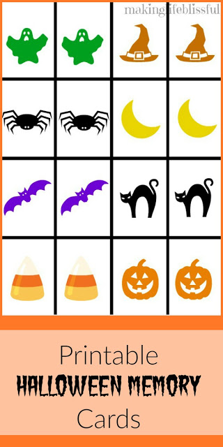 Halloween Memory Game Free Printable | Making Life Blissful