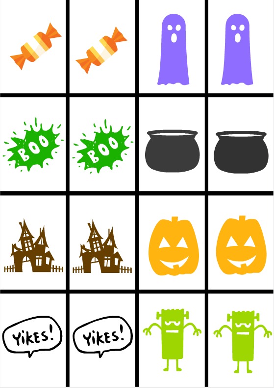 Halloween Memory Game Free Printable | Making Life Blissful