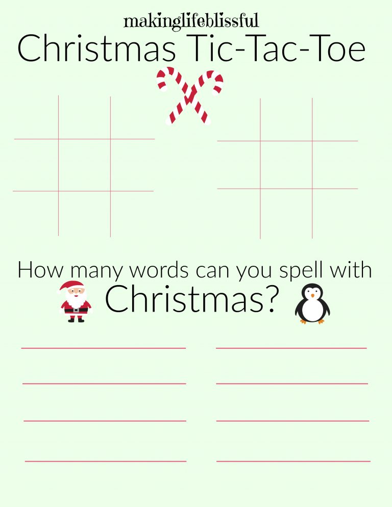Free Printable Christmas Games for Kids-2 | Making Life Blissful