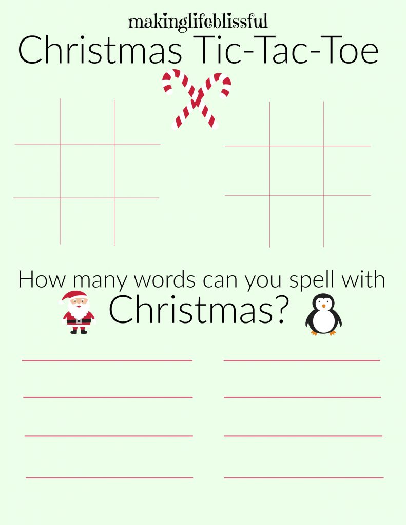 Free Printable Christmas Games for Kids-2 | Making Life Blissful