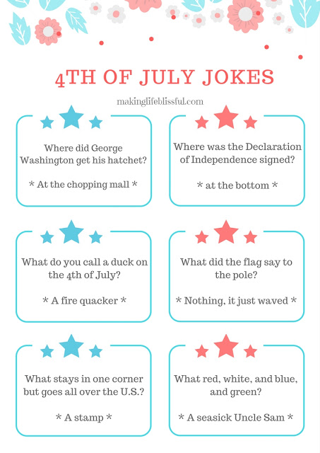 Free 4th of July jokes printable and Patriotic Printable Activity Pack ...