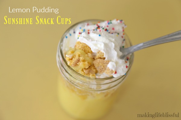 Lemon Pudding Sunshine Cup Snack | Making Life Blissful
