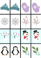 winter memory game printable | Making Life Blissful