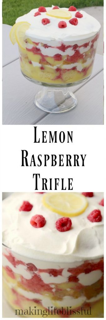 Lemon Raspberry Dessert Trifle | Making Life Blissful