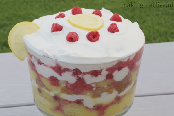 Lemon Raspberry Dessert Trifle | Making Life Blissful