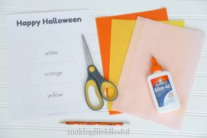 Candy Corn Craft for Kids and Printables | Making Life Blissful