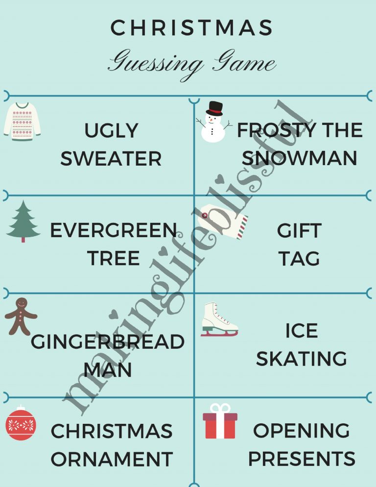 FREE Christmas Party Game Printables | Making Life Blissful