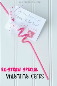 SIlly Straw Valentines and Party Favor Printables | Making Life Blissful