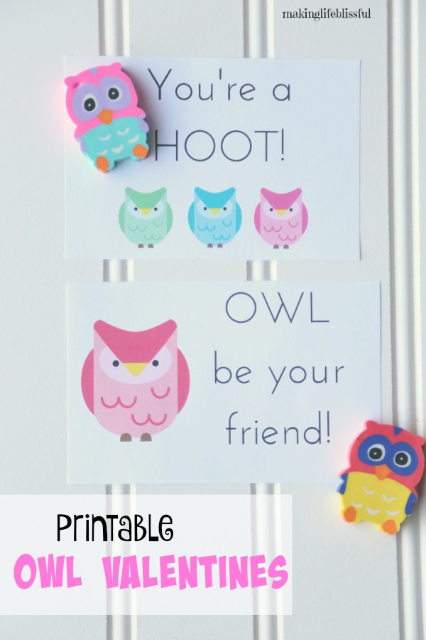 Owl Be Your Friend Printable Valentines and Party Favors | Making Life ...