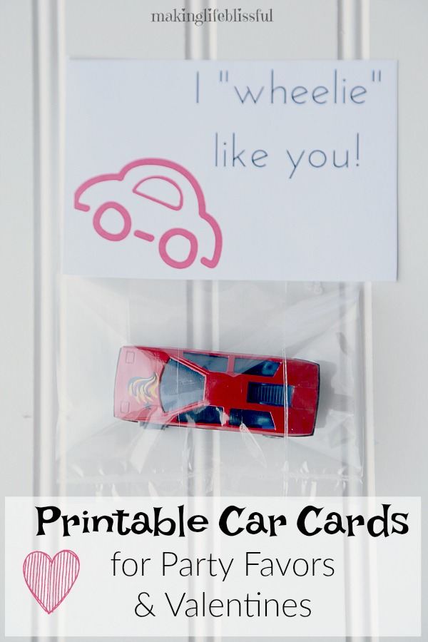 printable car valentine cards | Making Life Blissful