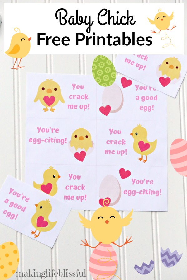 Free Baby Chick Printables Frog and Pig Valentines | Making Life Blissful