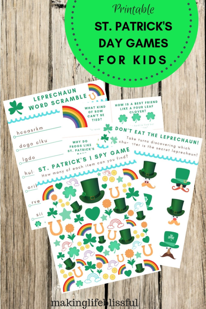 Free St. Patrick's Day I Spy Game Printable | Making Life Blissful