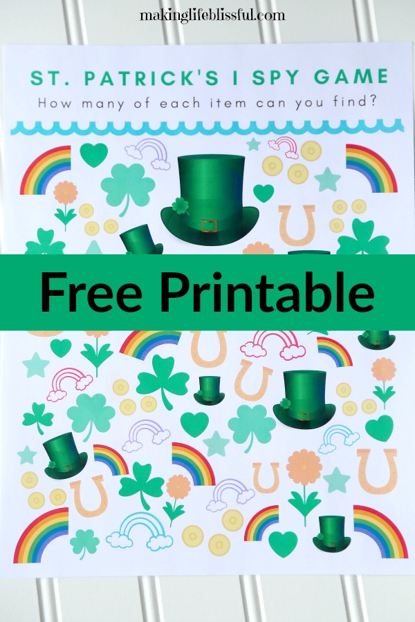 St Patricks Day free Printable Games For Kids 3 | Making Life Blissful