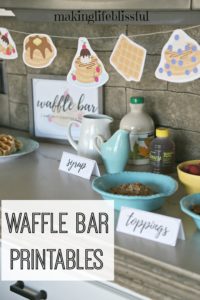 waffle bar printables | Making Life Blissful