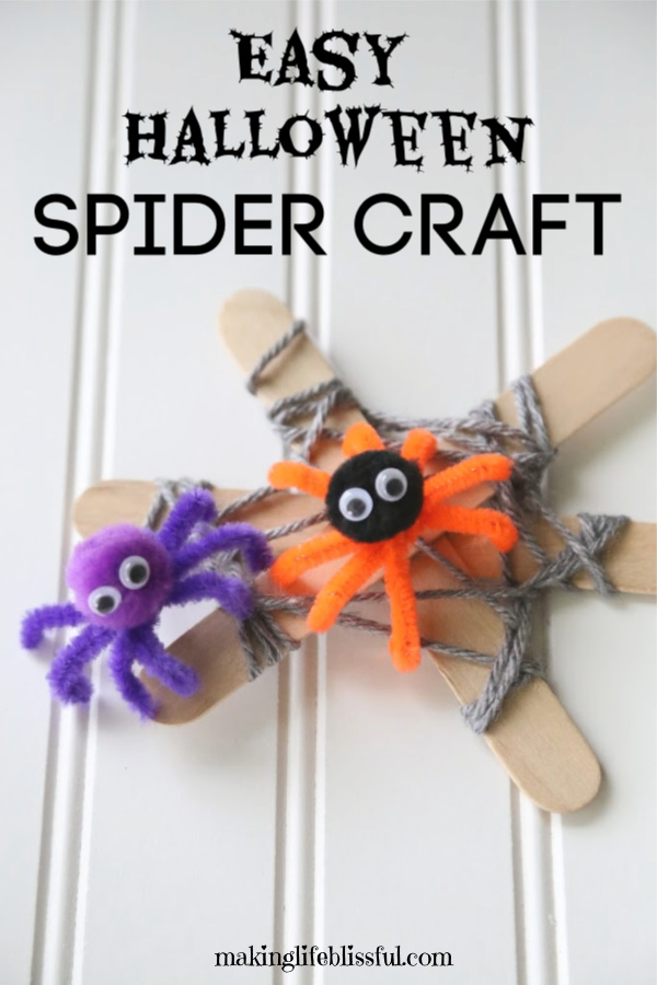 Easy Halloween Spider Craft for Kids | Making Life Blissful
