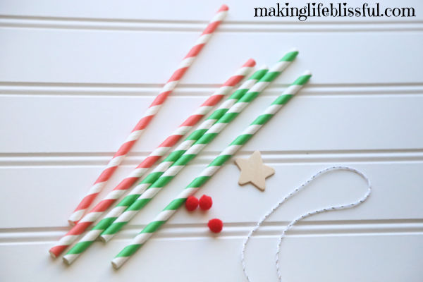 DIY Paper Straw Christmas Tree Ornament | Making Life Blissful