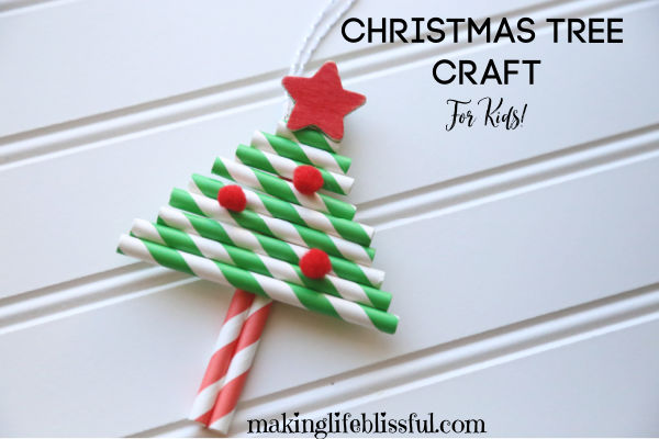 DIY Paper Straw Christmas Tree Ornament | Making Life Blissful